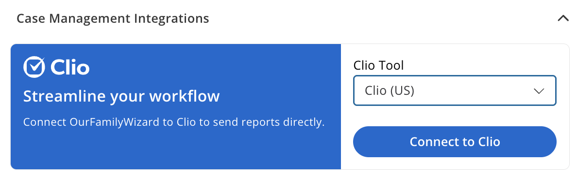 How do I integrate OurFamilyWizard to Clio? – OurFamilyWizard